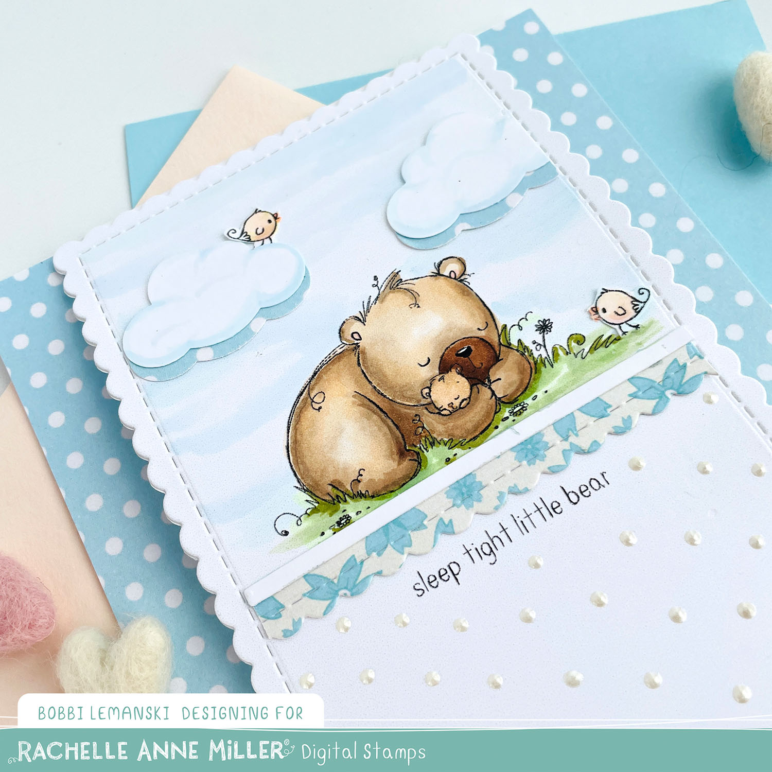 Mother and Bear Baby Card | Bobbi Hart♡Design