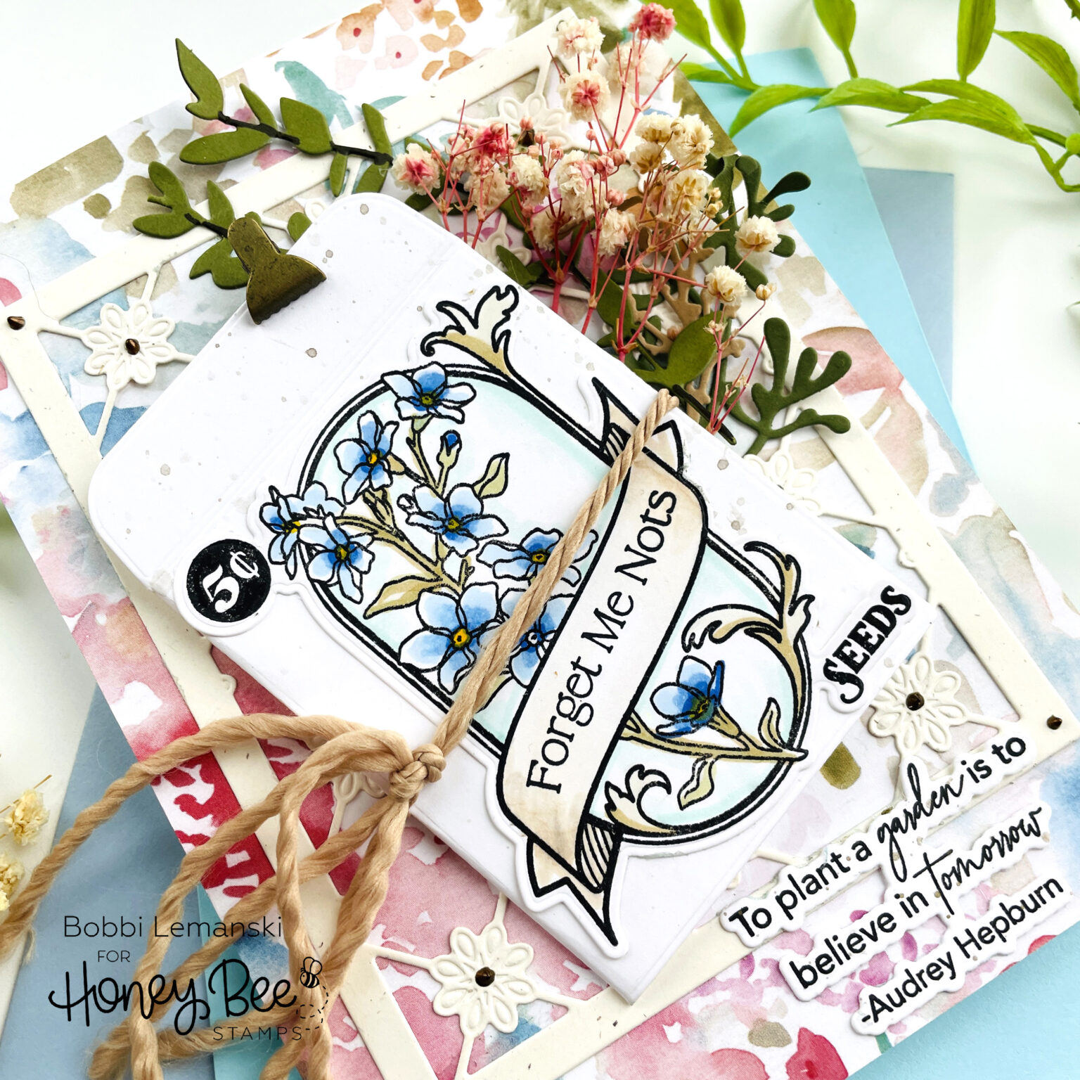 Forget Me Not Seed Packet Card | Bobbi Hart♡Design